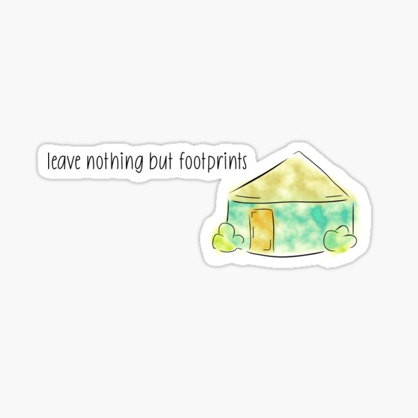 "Yurt On A Shirt | Footprints" Sticker by princesnoozy | Redbubble