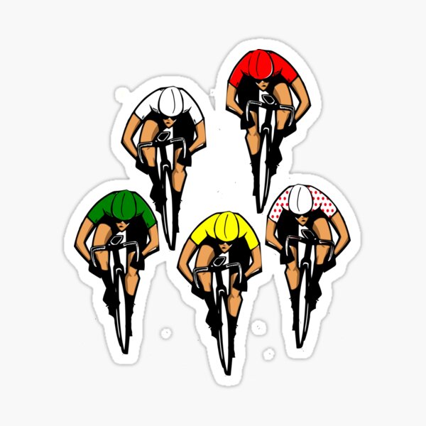 " CYCLING RACE TDF COLORS" Sticker for Sale by casperdigital | Redbubble