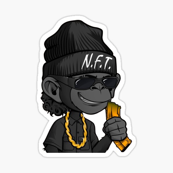 " Cool Ape - monkey nft - Nft,Ape - NFt" Sticker by Decent-Art | Redbubble