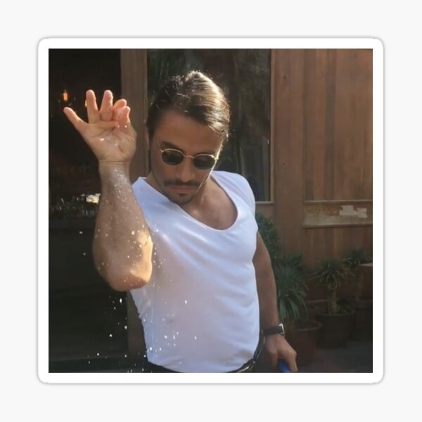 "Salt Bae" Sticker for Sale by CrazyDany | Redbubble