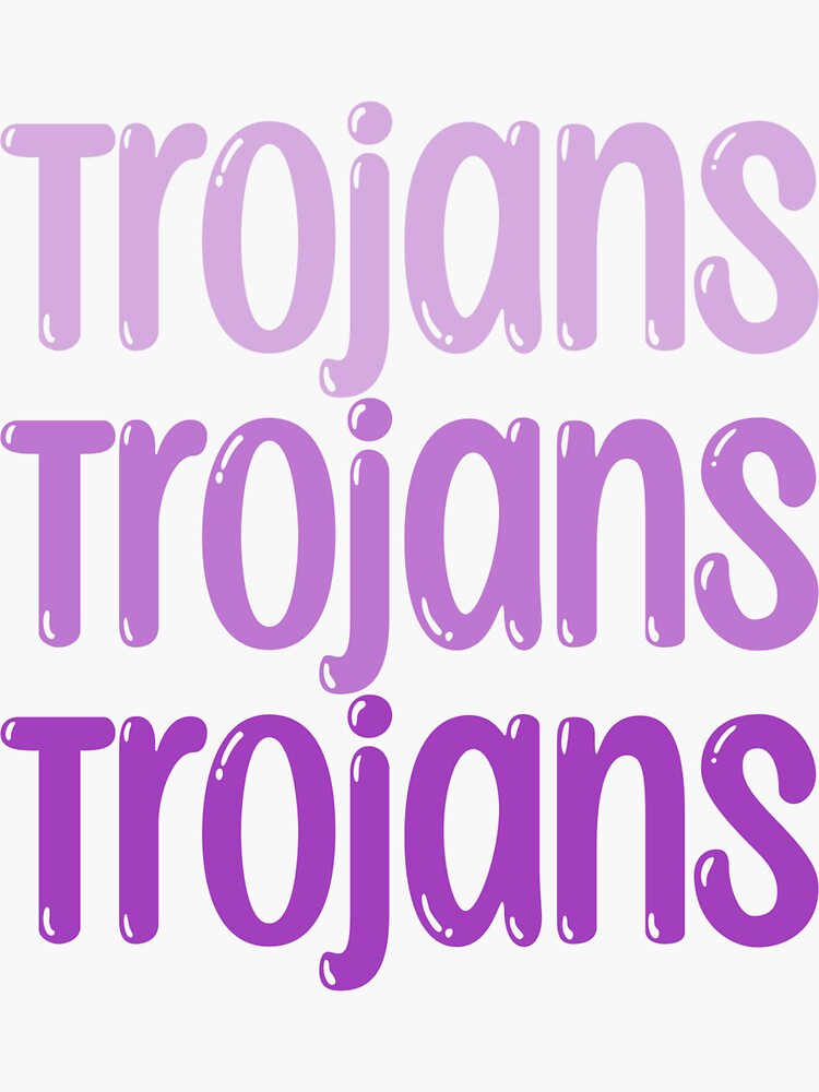 "Taylor University Trojans Sticker Purple" Sticker by SiefertSisters ...