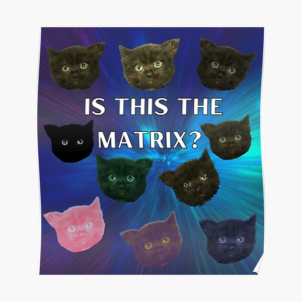 " Shadow Cat In Matrix, space cats, trippy kitty" Poster by FatCatMouse ...