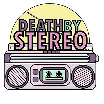 "Death By Stereo" Sticker for Sale by grossupcloseup | Redbubble