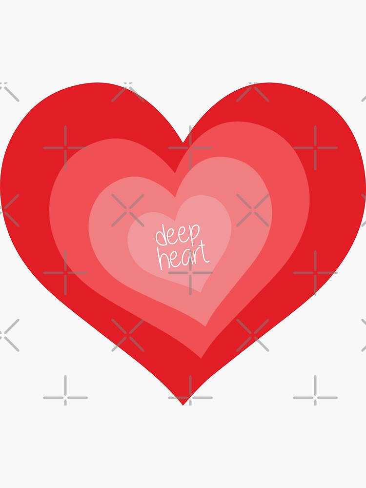 "You Deep Heart - Hearts in Heart" Sticker by ryboxxdesign | Redbubble