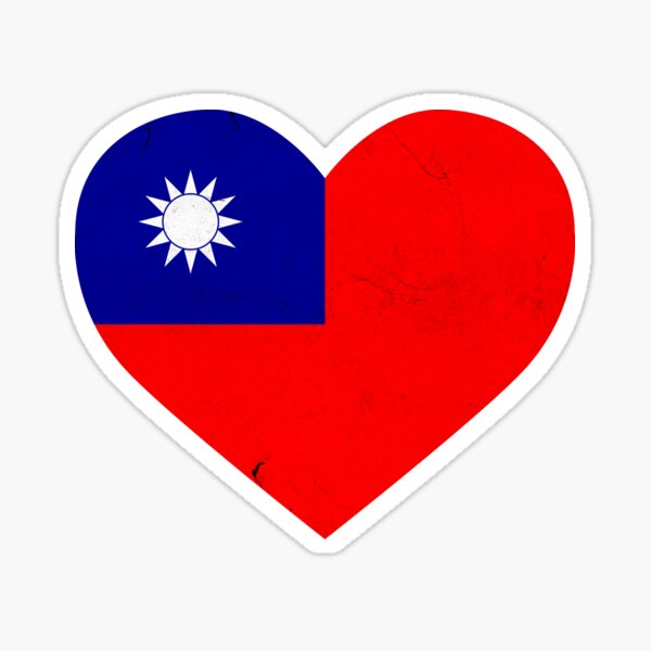 "I Stand With Taiwan Support Taiwanese Flag 2022 Chania " Sticker for ...