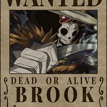 "Brook Wanted Poster One Piece" Poster for Sale by One Piece Bounty ...