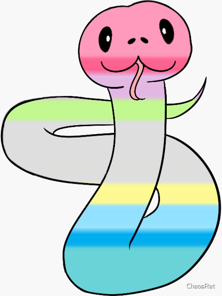 "Gender Questioning Pride Snake" Sticker for Sale by ChaosRat | Redbubble