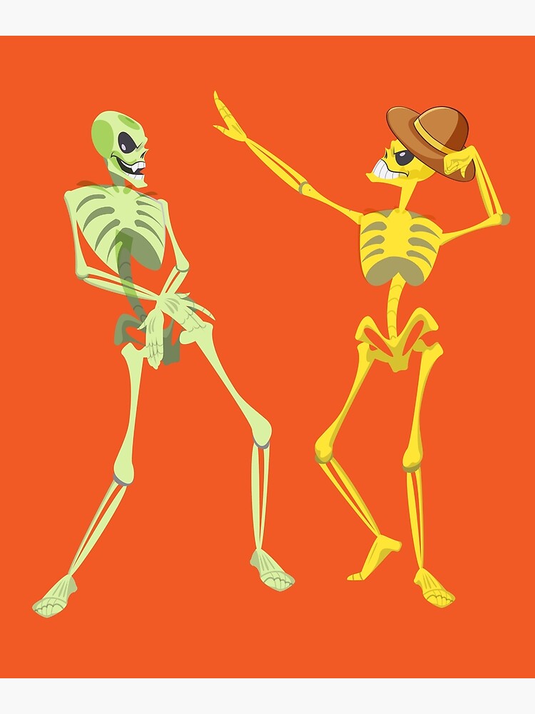 "Spooky Dancing Skeletons,Friends Skeletons" Poster for Sale by ...