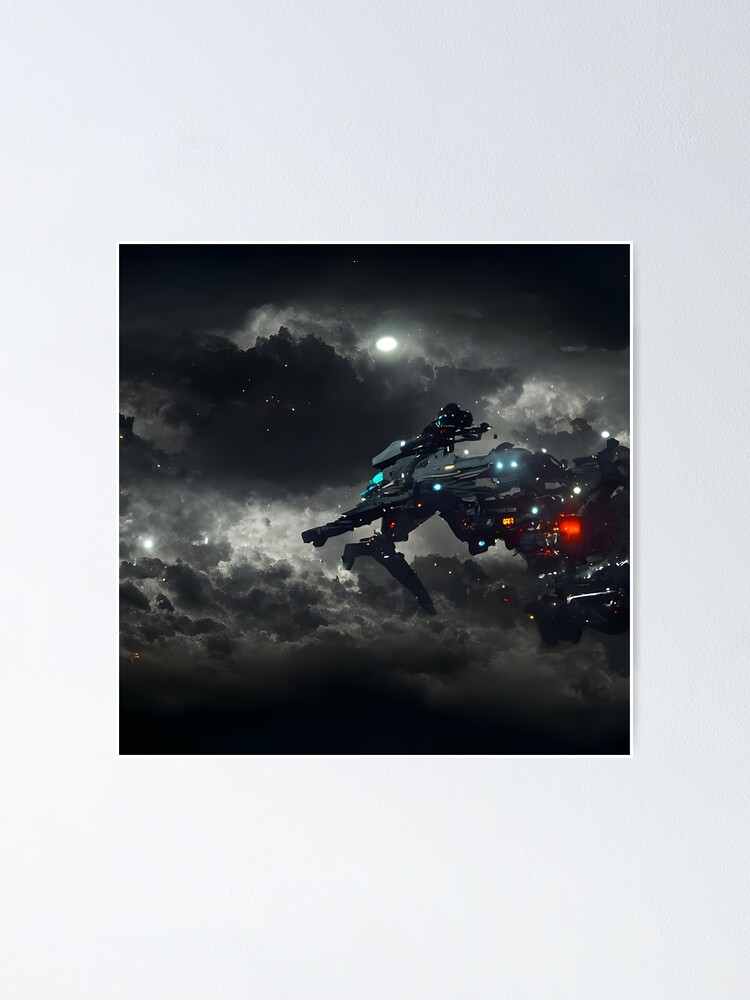 "Ronin spaceship over the clouds" Poster for Sale by ScarletMagi ...