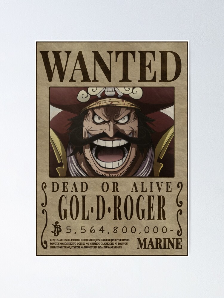 "Gold Roger One Piece Wanted Poster" Poster von OnePieceWanted | Redbubble