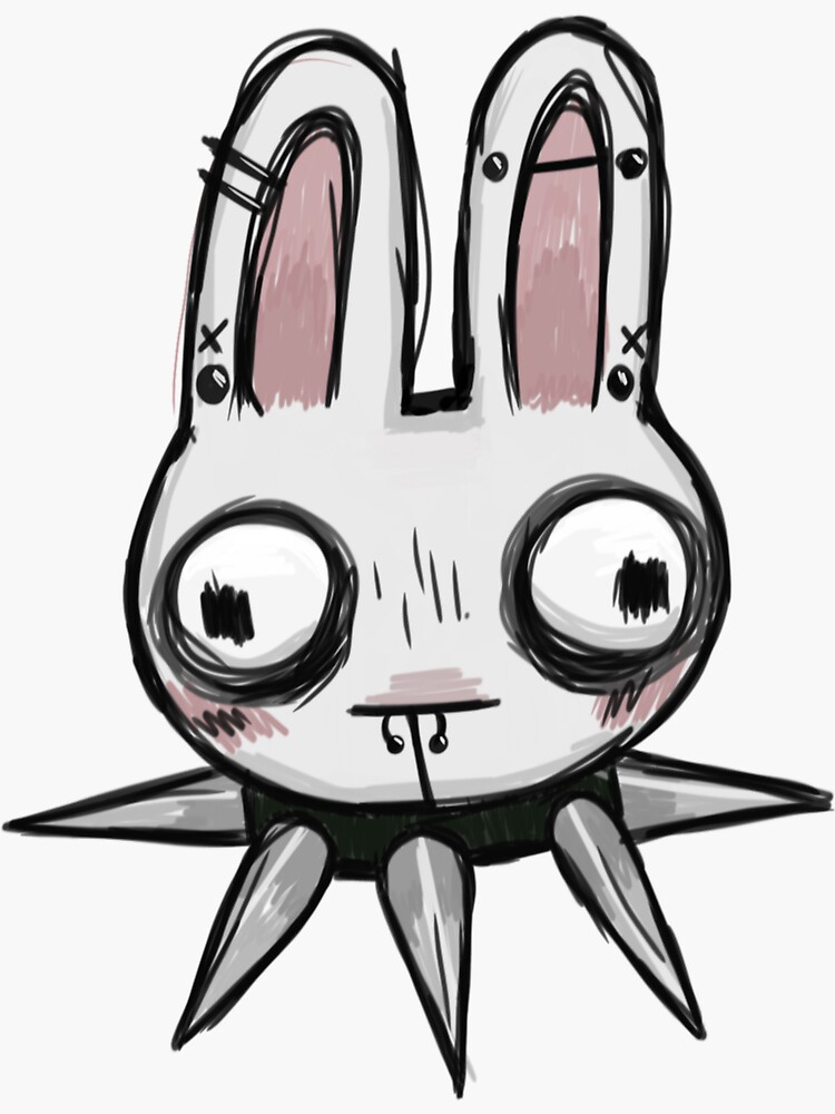 "PUNK BUNNY" Sticker by uhw0h | Redbubble