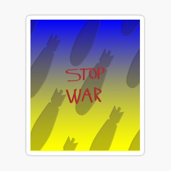 "stop war" Sticker by yacinshop | Redbubble