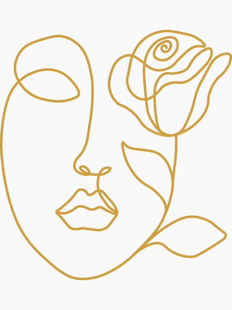 "Woman Face" Sticker by FCCT | Redbubble