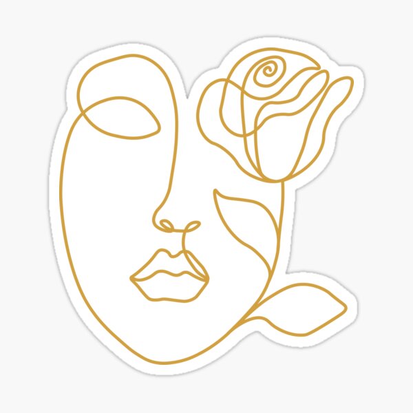 "Woman Face" Sticker by FCCT | Redbubble