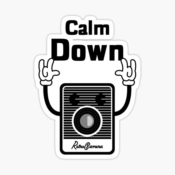 "Calm Down" Sticker by wordagram | Redbubble