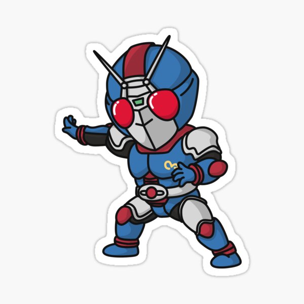 "Kamen Rider Black RX Biorider Chibi Style Kawaii" Sticker by mattzwug ...