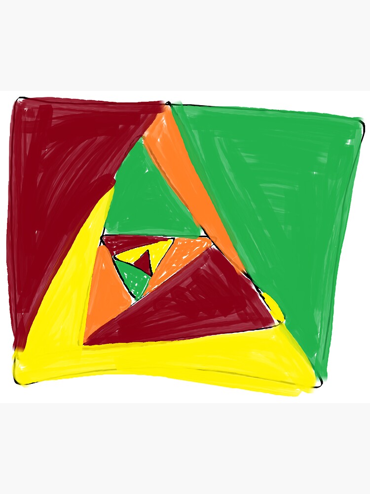 "Triangles in a Square" Sticker for Sale by StudiohouseProd | Redbubble