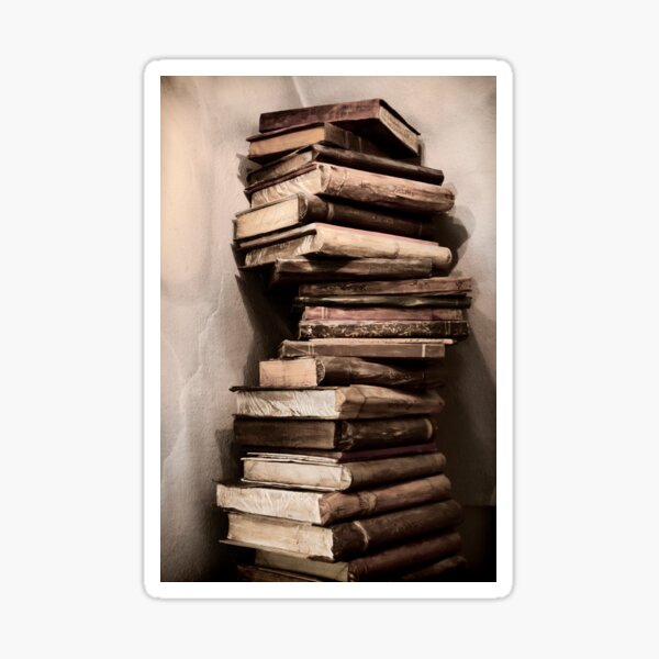 "Old books" Sticker for Sale by DusicaP | Redbubble