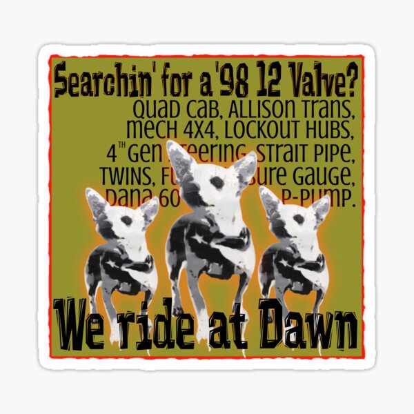 "1998 12 Valve Truck Holy Grail" Sticker by 7H-vibe | Redbubble