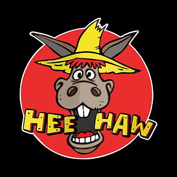" Hee Haw " Sticker for Sale by KrasidWhite | Redbubble