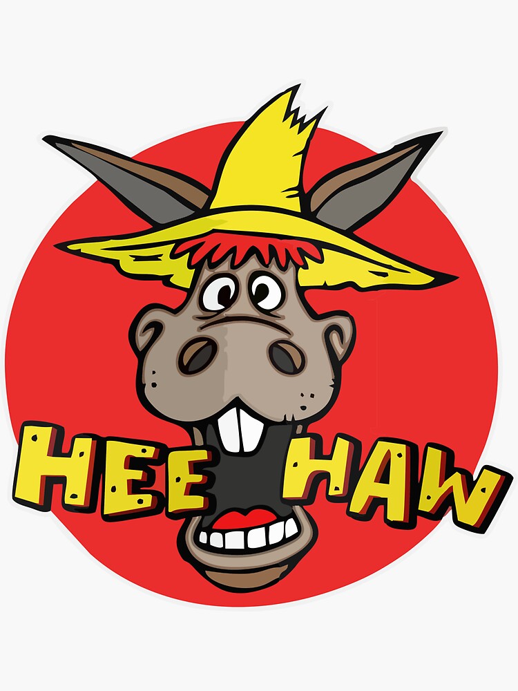 " Hee Haw " Sticker for Sale by KrasidWhite | Redbubble