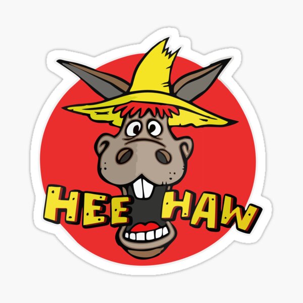 " Hee Haw " Sticker for Sale by KrasidWhite | Redbubble
