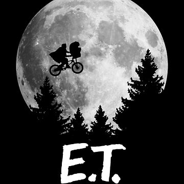 "ET Flying Bike Scene Blue Silhouette Gift" Sticker for Sale by ...