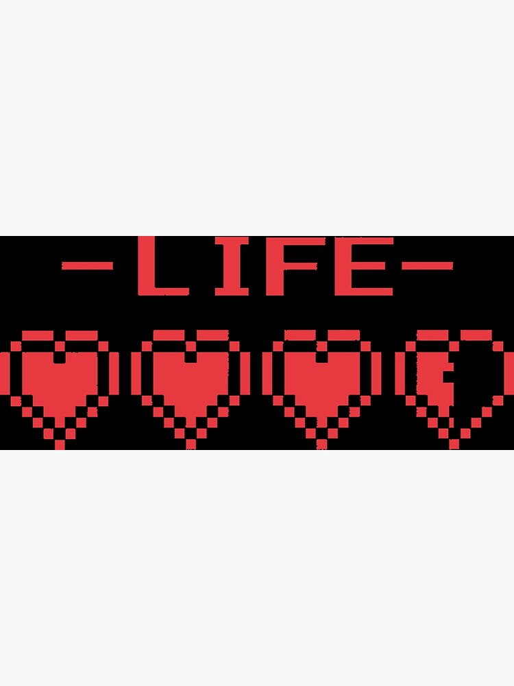 "8-Bit Life Hearts" Poster for Sale by Sculptlev46 | Redbubble