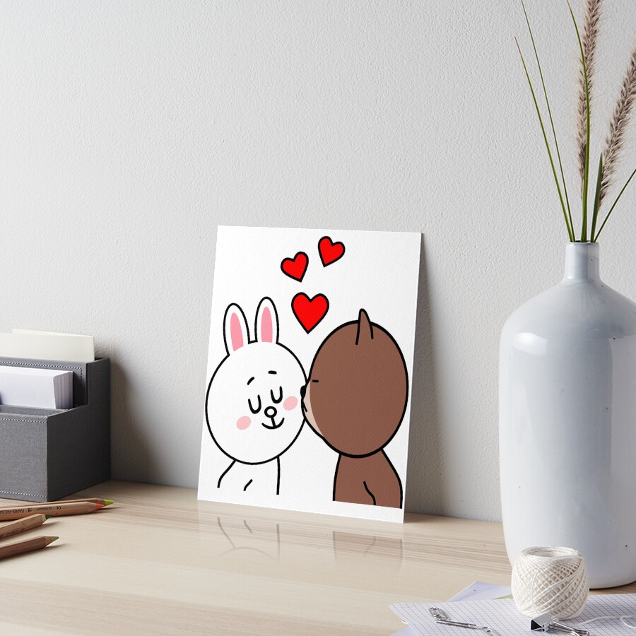 "Bunny Rabbit The Kiss Classic Style" Art Board Print by whiteswansea ...