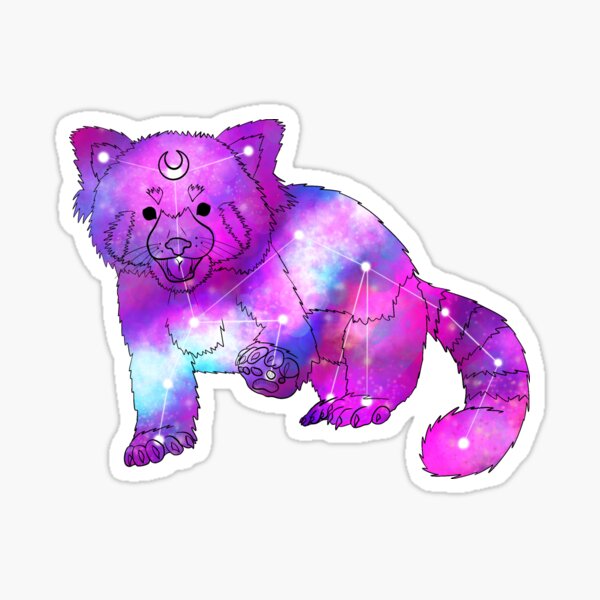 "Red Panda Constellation " Sticker by uneasy-ghost | Redbubble