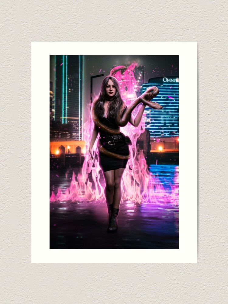 "Cyberpunk Snake Artwork" Art Print for Sale by sketchworks | Redbubble