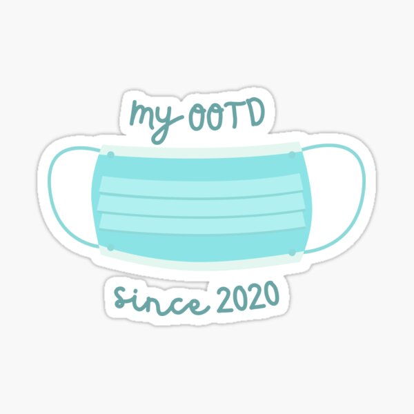 "My OOTD - surgical mask" Sticker by beigearts | Redbubble
