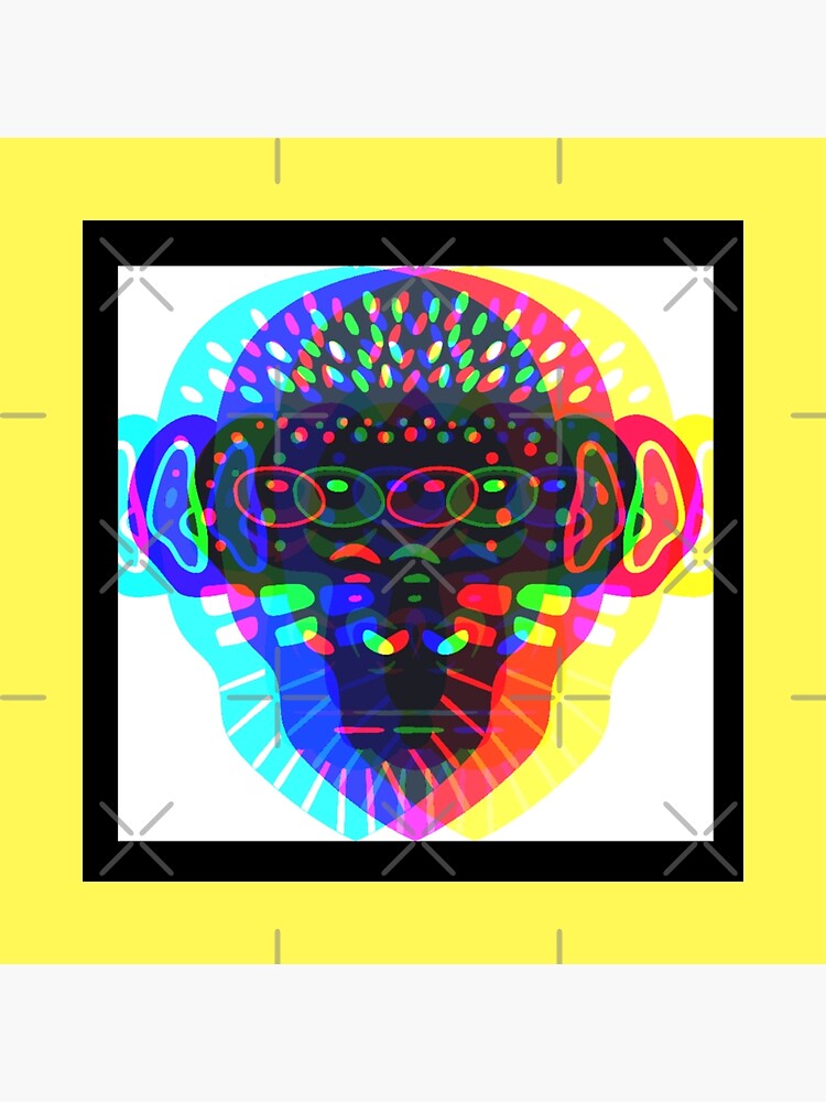 "monkey trippy face " Poster for Sale by Cinemamu | Redbubble