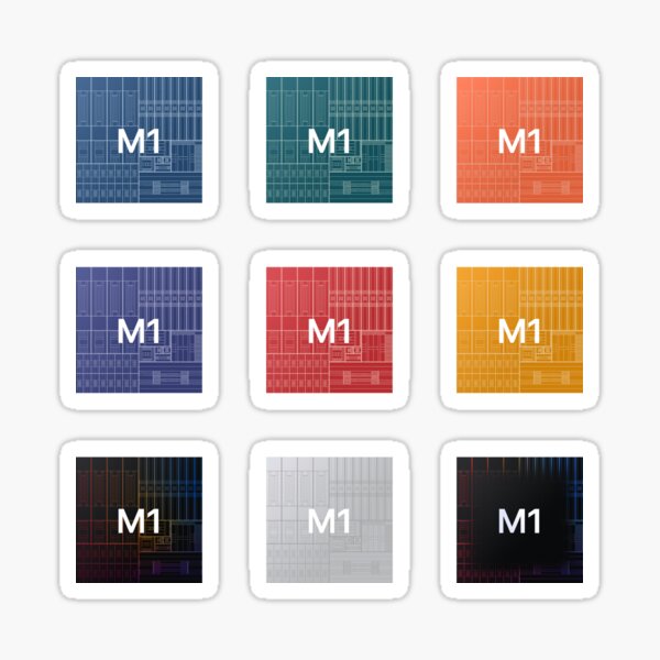 "M1 Color Pack" Sticker by ThunderRuler | Redbubble