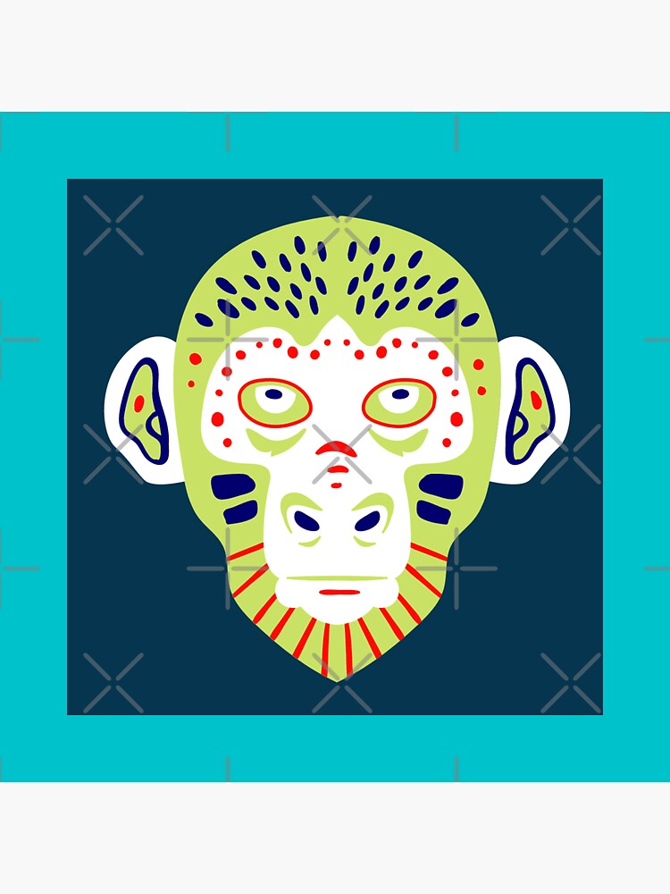 "monkey face" Sticker by Cinemamu | Redbubble