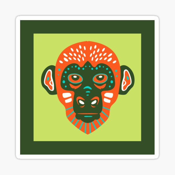 "monkey face" Sticker by Cinemamu | Redbubble