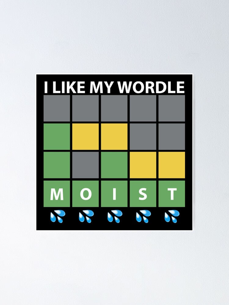 "Moist Wordle" Poster by Milyutinfoma | Redbubble