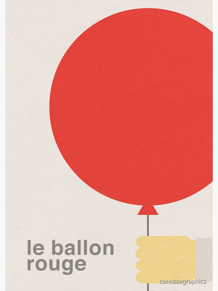 "Le Ballon Rouge (The Red Balloon)" Sticker for Sale by canossagraphics ...