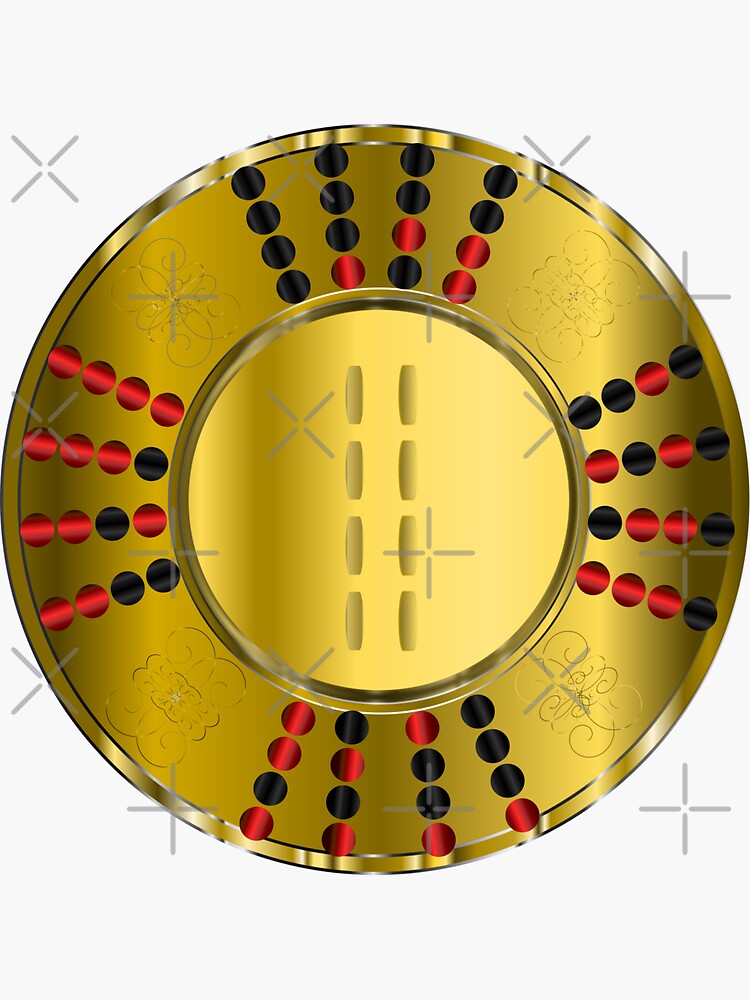 "Gold and Silver Ifa Diving Table and 16 Odu" Sticker by voxmedia ...