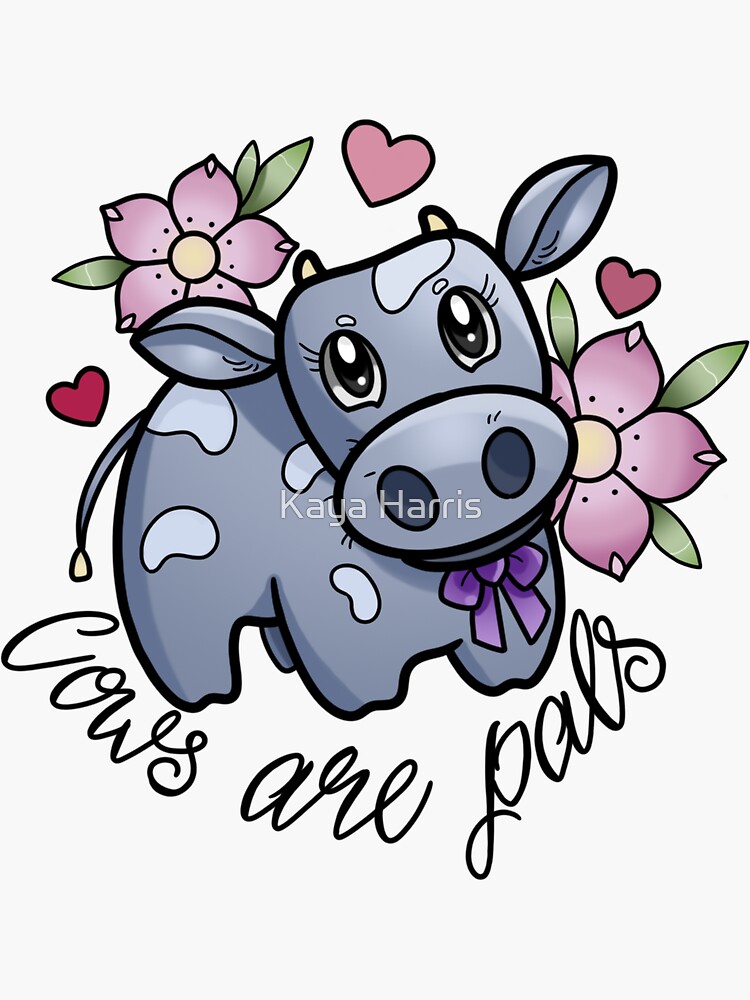 "Cow Pal" Sticker by KayaHarris | Redbubble