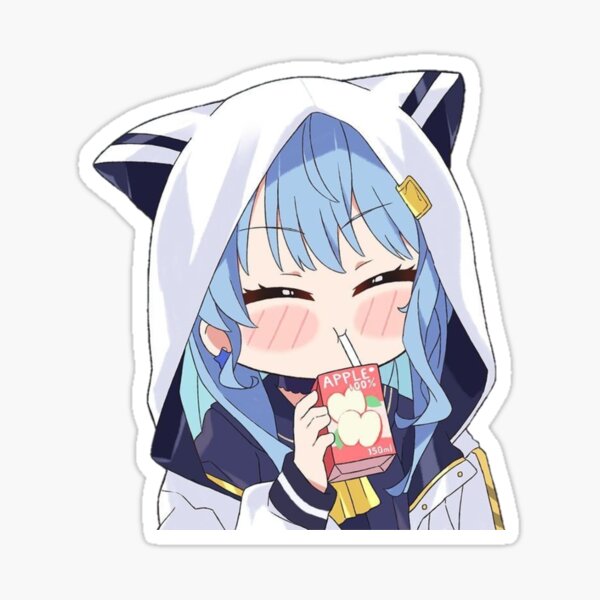"Cute Suisei with Apple juice" Sticker for Sale by AszaAri | Redbubble