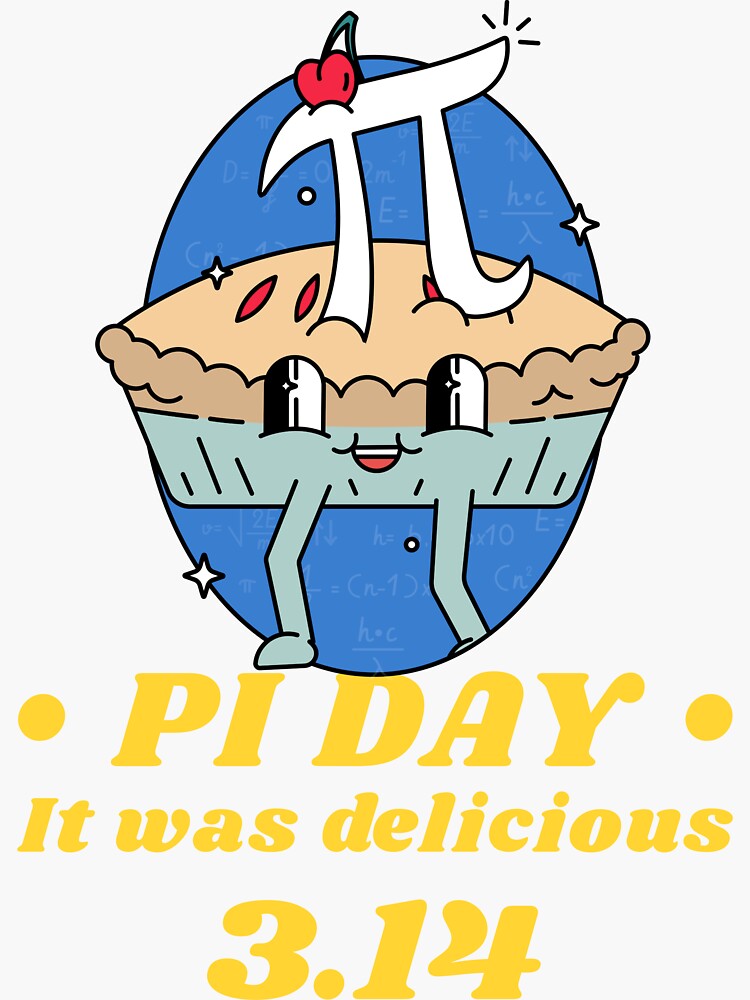 "National Pie Day 3.14" Sticker by zsffoster | Redbubble