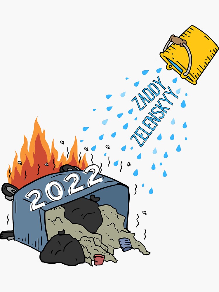 "Zaddy Zelenskyy" Sticker by Itsuhhkylie | Redbubble