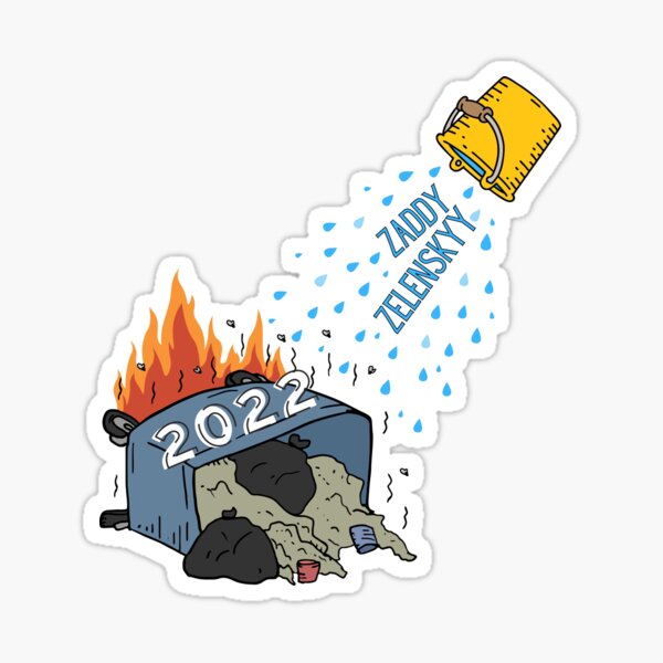 "Zaddy Zelenskyy" Sticker by Itsuhhkylie | Redbubble