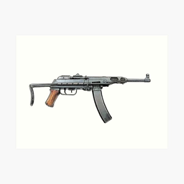 "K50M Vietnamese Submachine Gun" Art Print for Sale by king-damien ...