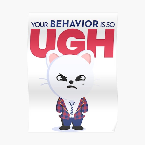 "Stray Kids Hyunjin Jiniret Your Behavior is So UGH" Poster by ...