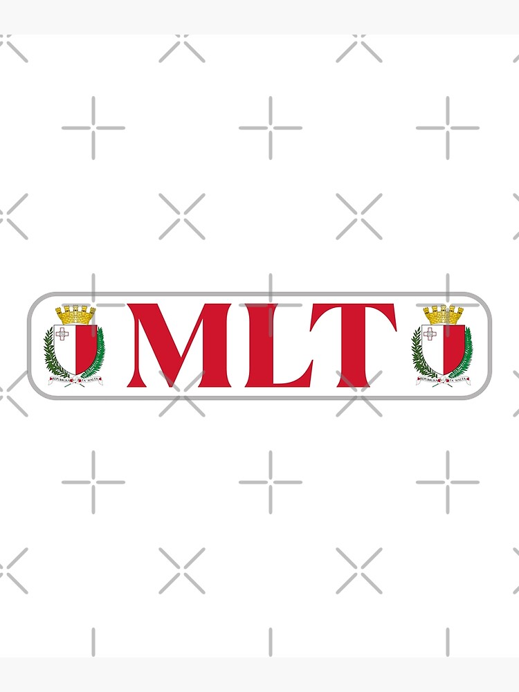 "MLT 3 Letter Code Malta" Poster for Sale by FedSherDesign | Redbubble