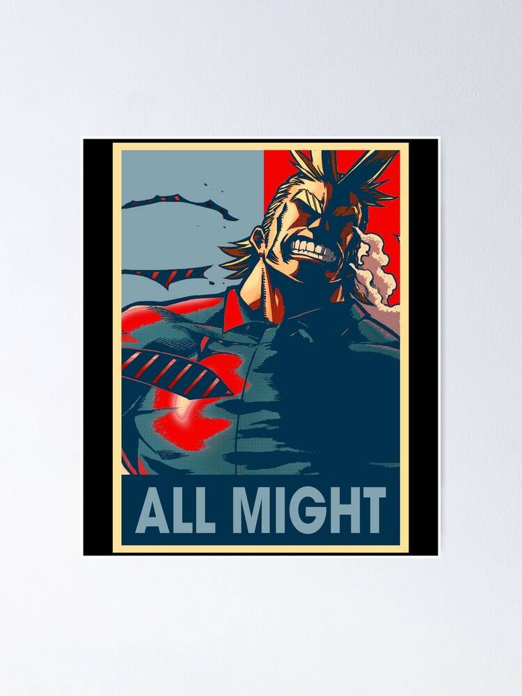 "My Heros Design Academias Manga - ALL MIGHT" Poster for Sale by ...