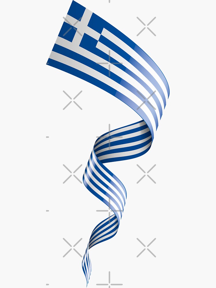 "Greece Visit Love Greek Flag" Sticker by elhefe | Redbubble