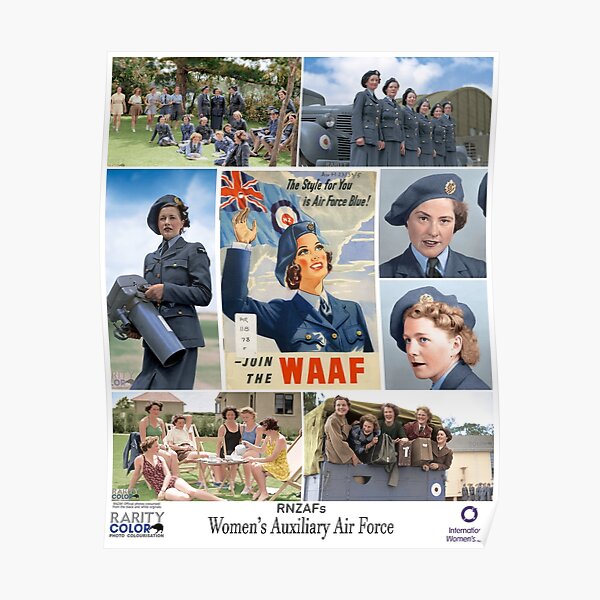 "Women's Auxiliary Air Force RNZAF IWD" Poster by Rarity-Color | Redbubble